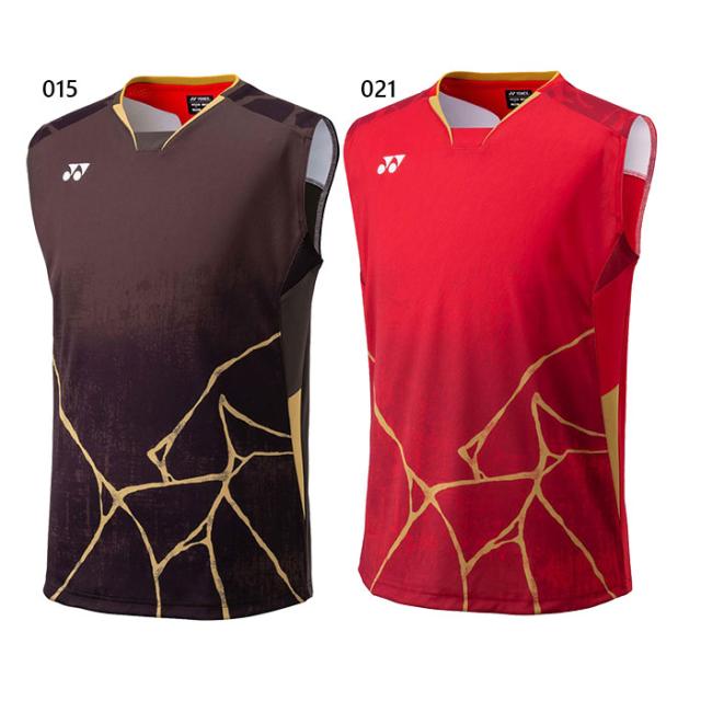 ヨネックス メンズ ゲームシャツ(ノースリーブ) テニス バドミントンウェア トップス UVカット ブラウン 茶色 送料無料 YONEX 10731