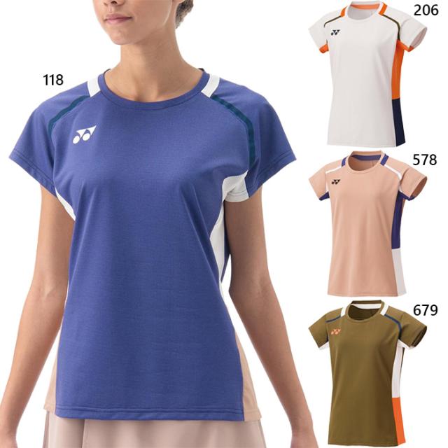 ヨネックス レディース ゲームシャツ テニス バドミントンウェア トップス 吸汗速乾 UVカット ブルー ブラウン 青 ベージュ 茶色 送料無料 YONEX 20851