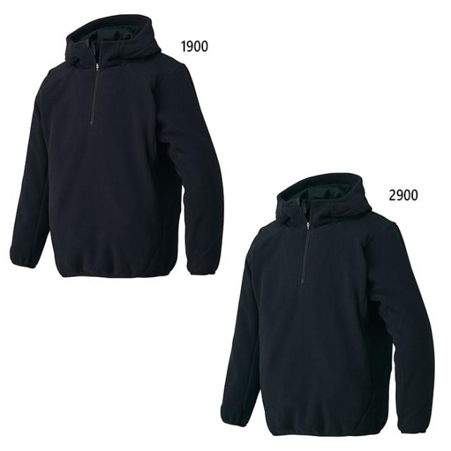 ゼット野球 メンズ ジュニア ハーフジップ フリースジャケット 野球ウェア トップス アウター 防寒 保温 ブラック 黒 ネイビー 送料無料 ZETT BOF170