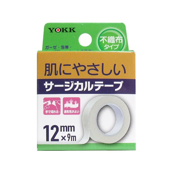 ヨック サージカルテープ 不織布タイプ 12mmX9m X100個