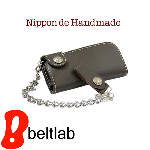 財布 日本製 Nippon de Handmade インディアンヘッド 5セント チェーン レザー 長財布