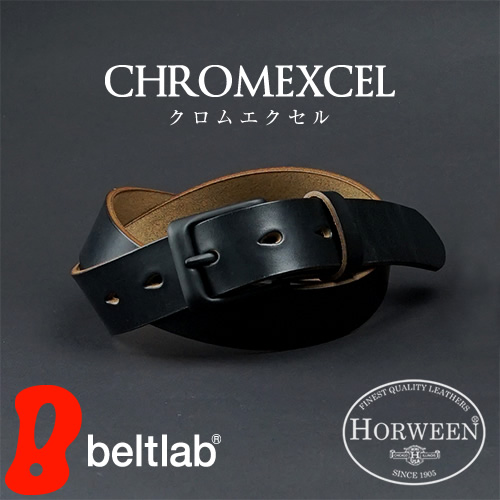 クロムエクセル ベルト ホーウィン オイルレザー 送料無料 日本製 【名入れ対応】Nippon de Handmade 35mm幅 本革ベルト Horween Chromexcel Belt