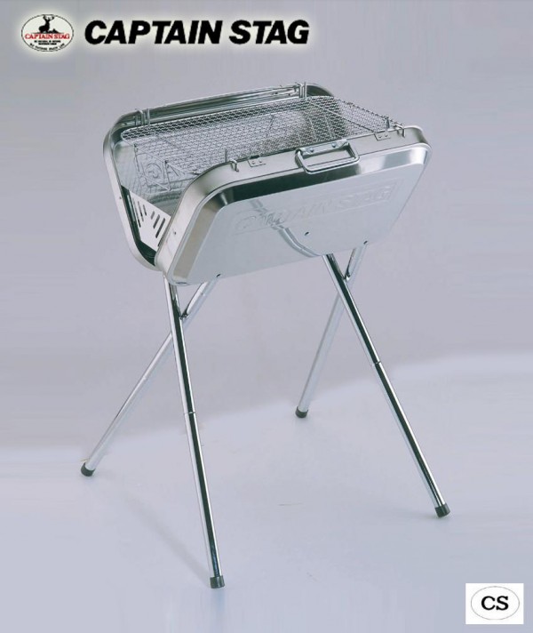CAPTAIN STAG フラッグ ステンレスV型バーベキューコンロ M-6490 キャンプ アウトドア 屋外 野外 おしゃれ バーベキュー レジャー ピクニック 海 山 A&Bトレード コモライフ 正規品取扱店 パール金属