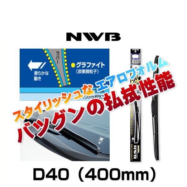 NWB デザインワイパー D40（400mm）の通販はau PAY マーケット - Car Parts Shop MM | au PAY マーケット－通販サイト