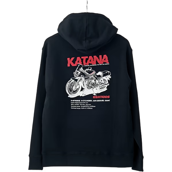 SUZUKI スズキコレクション 99000-79NA0-84M フードパーカー 刀 GSX1100S Mサイズ スズキ純正グッズ ヘリテージライン