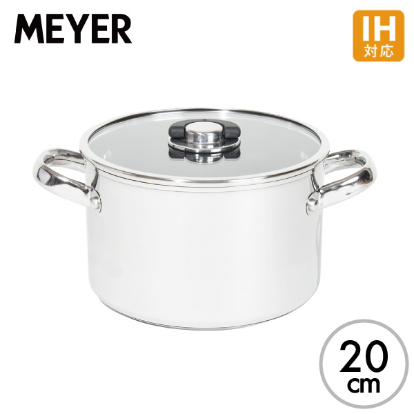 マイヤー スターシェフ4 両手鍋 20cm MSC4-W20 鍋 なべ 蓋付き IH対応 IH ih ガス ガス火 ステンレス ステンレス鍋 ...