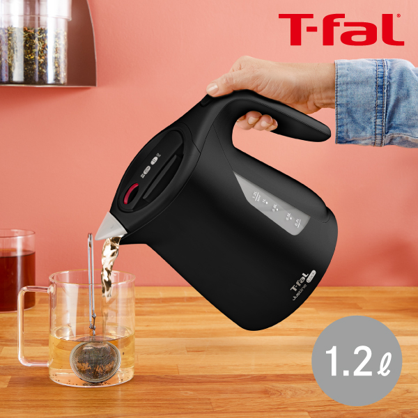 ティファール 電気ケトル ジャスティン ロック 1.2L KO5908JP ブラック ケトル ポット 空焚き防止 オートオフ お湯漏れロック機能 大容量 片手 持ちやすい 注ぎやすい お湯 ...