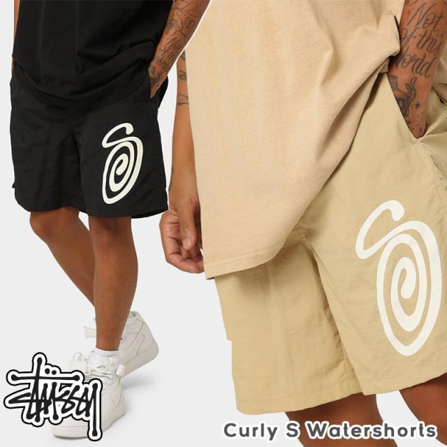 Stussy ハーフパンツ ステューシー 水着 ショーツ Curly S Watershorts メンズ ロゴ 海外限定 ユニセックス 正規品 [衣類] ユ00582