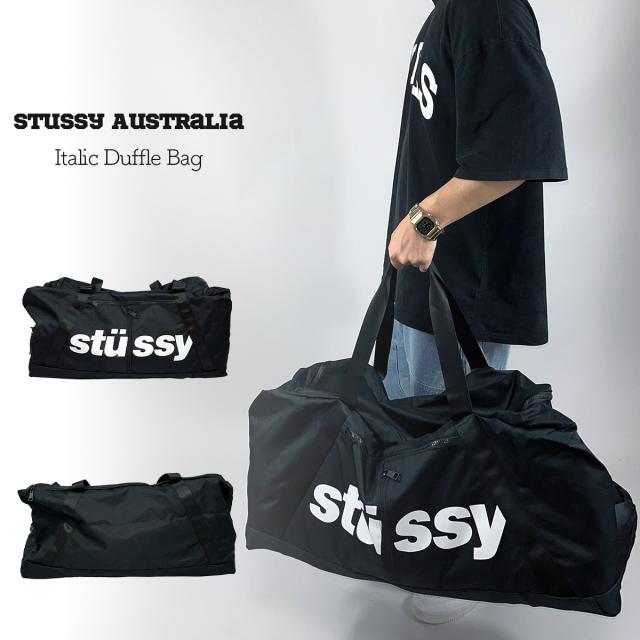 Stussy Australia ダッフル バッグ ステューシー オーストラリア 肩掛け 鞄 Italic Duffle Bag ロゴ アクセサリー メンズ ユニセックス 正規品 ST726012 [かばん] ユ00572