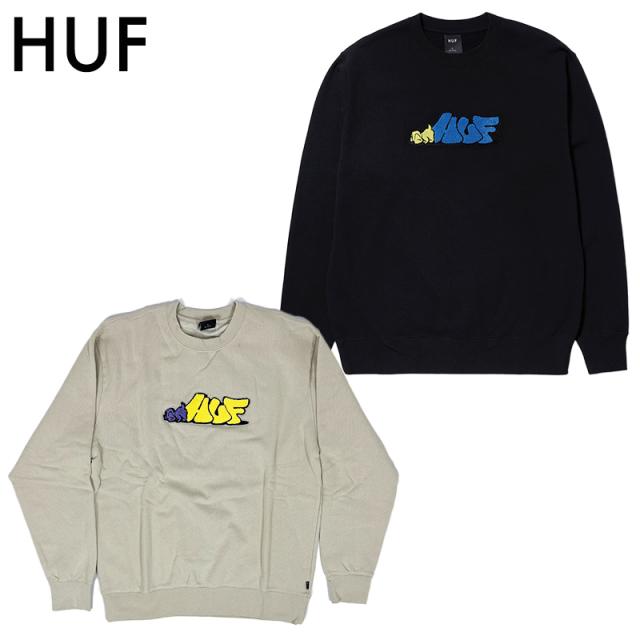 ハフ スウェット HUF DOG SENSE CREWNECK トレーナー クルーネック 長袖 トップス スケーター ストリート系 スケートボード 人気 メンズ 正規品 PF00715 [衣類] ユ00572