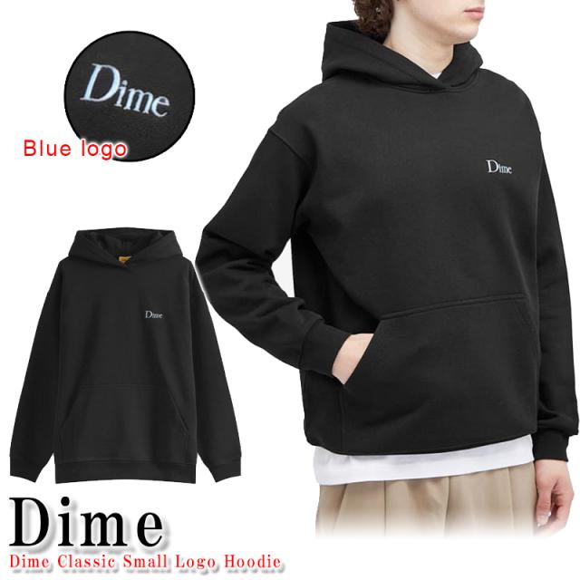 ダイム パーカー Dime Classic Small Logo Hoodie ブルーロゴ プルオーバー フーディー Black ブラック 黒 Blue logo トップス メンズ レディース ユニセックス 正規品 [衣類] ユ00572
