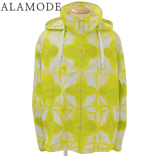 LOUIS VUITTON(ルイ・ヴィトン) モノグラムフラワー ウィンドブレーカー アウター RM231 ジャケット アパレル 衣類 ファッション 48 ナイロン イエロー黄 ホワイト白 メンズ 40802139598【中古】【アラモード】