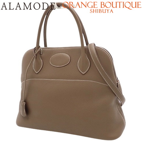 HERMES(エルメス) ボリード31 エトープ/エトゥープ グレージュ トリヨンクレマンス パラジウム金具 シルバー金具 X刻印 ハンドバッグ 2WAY ショルダー 肩掛け レディース 40802146492【中古】【アラモード】