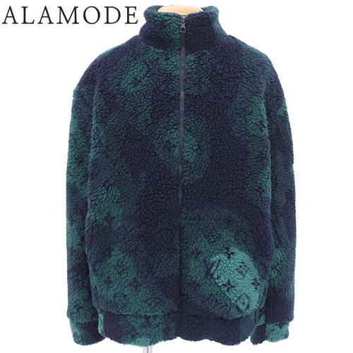 LOUIS VUITTON(ルイ・ヴィトン) モノグラムカモフリースブルゾン アウター RM231M ボア ジャケット アパレル ファッション XL ポリエステル ウール グリーン緑 ネイビー紺 1AATYV メンズ 40802139595【中古】【アラモード】