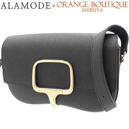 HERMES(エルメス) デッラ カヴァッレリア エラン ブラック黒 ヴォーエプソン ゴールド金具 W刻印 ショルダーバッグ 肩掛け 斜め掛け レディース 40802146599【中古】【アラモード】