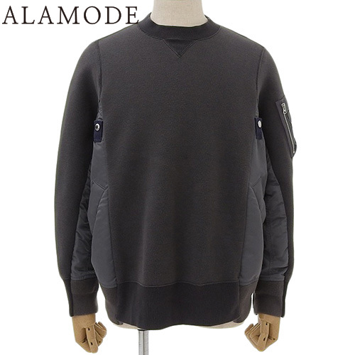 Sacai(サカイ) スウェット トップス 24年 トレーナー アパレル 衣類 ファッション 1 コットン ポリエステル グレー SCM-058 メンズ 40802141832【中古】【アラモード】