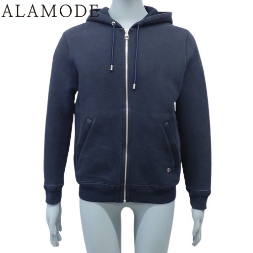 LOUIS VUITTON(ルイ・ヴィトン) ロゴ ジップ フーディ トップス アパレル ファッション RM202Q ジップアップ パーカー スウェット M コットン ナイロン ネイビー紺 メンズ 40802147231【中古】【アラモード】