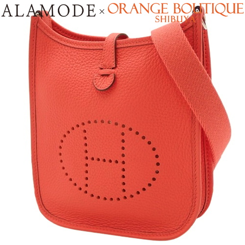 HERMES(エルメス) エブリンTPM ローズテキサス ピンク オレンジ トリヨンクレマンス パラジウム金具 シルバー金具 W刻印 ショルダーバッグ 肩掛け 斜め掛け エヴリン レディース 40802149481【中古】【アラモード】