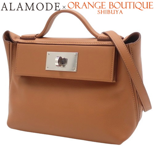 HERMES(エルメス) サック ヴァンキャトルミニ21 ゴールド ブラウン茶 エバーカラー ヴォースイフト パラジウム金具 シルバー金具 B刻印 ハンドバッグ 2WAY ショルダー 肩掛け 24/24 レディース 40802150162【中古】【アラモード】