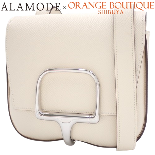 HERMES(エルメス) デッラ・カヴァッレリア ミニ ナタ オフホワイトアイボリー ヴォーエプソン パラジウム金具 シルバー金具 B刻印 ショルダーバッグ 斜め掛け 肩掛け レディース 40802151211【中古】【アラモード】