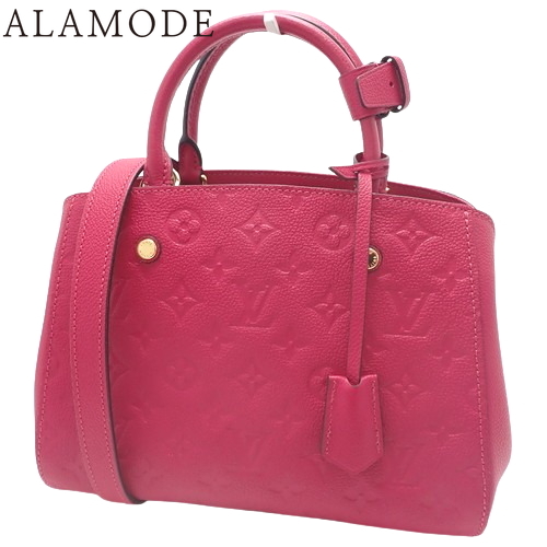 LOUIS VUITTON(ルイ・ヴィトン) モノグラム・アンプラント モンテーニュMM ハンドバッグ 肩掛け 斜め掛け 2Way ショルダー モノグラムアンプラント ピンク ゴールド金具 M41196 レディース 40802148695【中古】【アラモード】