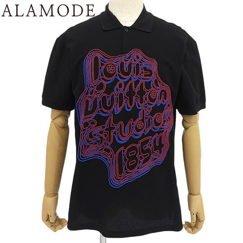 LOUIS VUITTON(ルイ・ヴィトン) エンブロイダードピケ 半袖 ポロシャツ トップス RM232 アパレル ファッション M コットン ブラック黒 ボルドー ブルー メンズ 40802146793【中古】【アラモード】