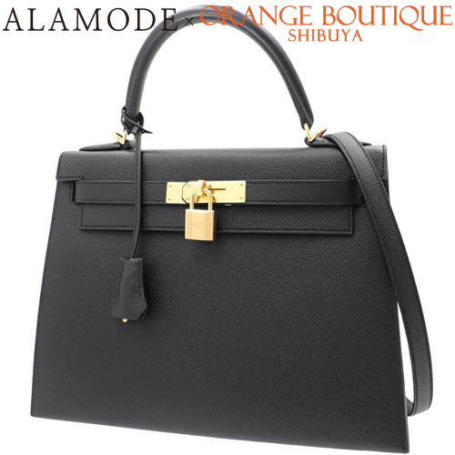 HERMES(エルメス) ケリー28(外縫い) ノワール ブラック黒 ヴォーエプソン ゴールド金具 A刻印 ハンドバッグ ショルダー 肩掛け 2WAY レディース 40802149512【中古】【アラモード】