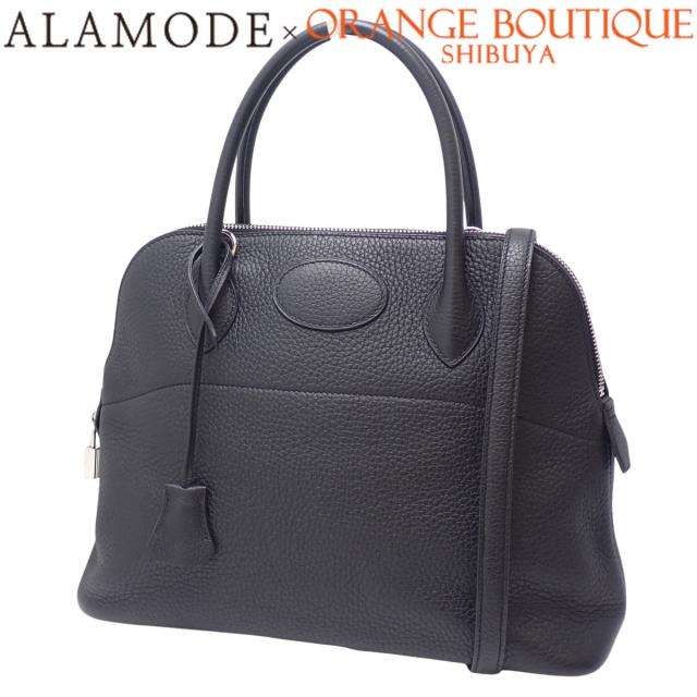 HERMES(エルメス) ボリード31 ブラック黒 トリヨンクレマンス パラジウム金具 シルバー金具 C刻印 ハンドバッグ 2WAY ショルダー 肩掛け レディース 40802152112【中古】【アラモード】