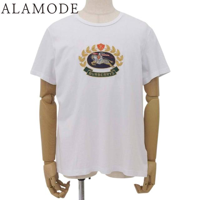 BURBERRY(バーバリー) ロゴ刺繍 Tシャツ Tシャツ トップス 半袖 アパレル L コットン ホワイト白 8002932 メンズ 40802149729【中古】【アラモード】
