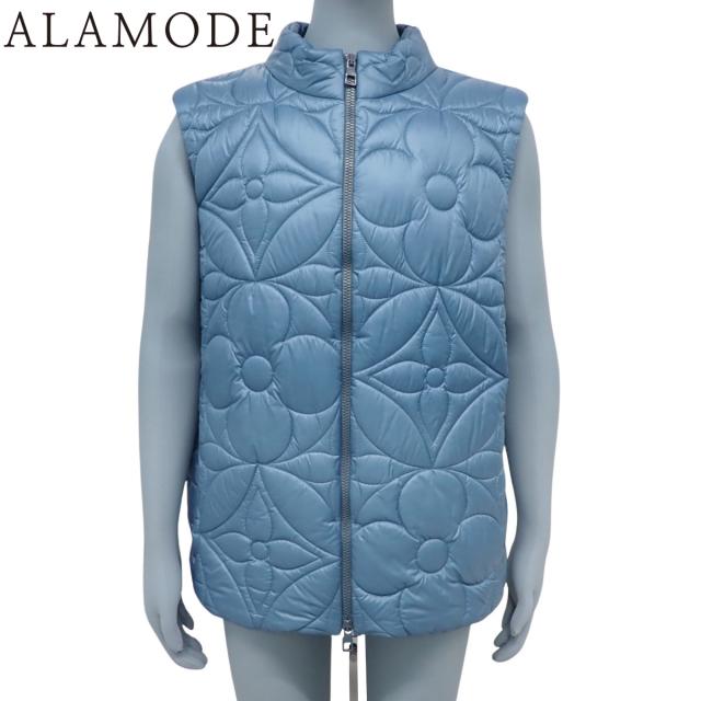 LOUIS VUITTON(ルイ・ヴィトン) モノグラム パテッド ベスト  2022年 RM222E アウター ダウンベスト アパレル 60 ポリエステル ライトブルー水色 メンズ 40802153396【中古】【アラモード】