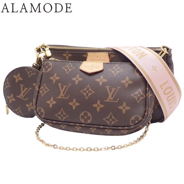 LOUIS VUITTON(ルイ・ヴィトン) モノグラム ミュルティ・ポシェット・アクセソワール ショルダーバッグ 2WAY 肩掛け 斜め掛け モノグラムキャンバス ローズクレール ブラウン茶 ピンク ゴールド金具 M44840 レディース 40802154737【中古】【アラモード】