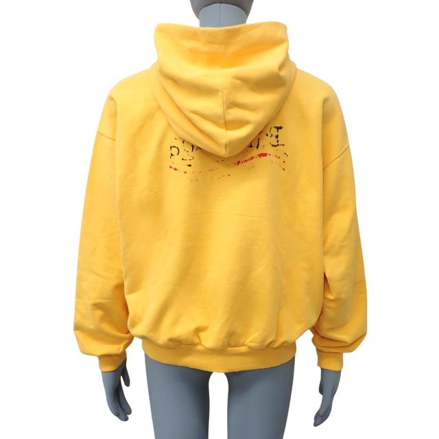 BALENCIAGA(バレンシアガ) デストロイ加工 ロゴパーカー スウェット/パーカー 2022年 アパレル ファッション 衣類 フード付き XS コットン イエロー黄 720426 メンズ 40802154366【中古】【アラモード】 BALENCIAGA(バレンシアガ) デストロイ加工 ロゴパーカー スウェット