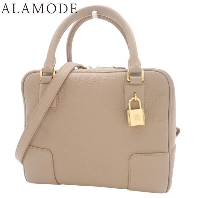 LOEWE(ロエベ) アマソナ19 スクエア バッグ ハンドバッグ 2WAY ショルダー 肩掛け 斜め掛け カーフ サンド ベージュ ゴールド金具 A039N10X10 レディース 40802156186【中古】【アラモード】