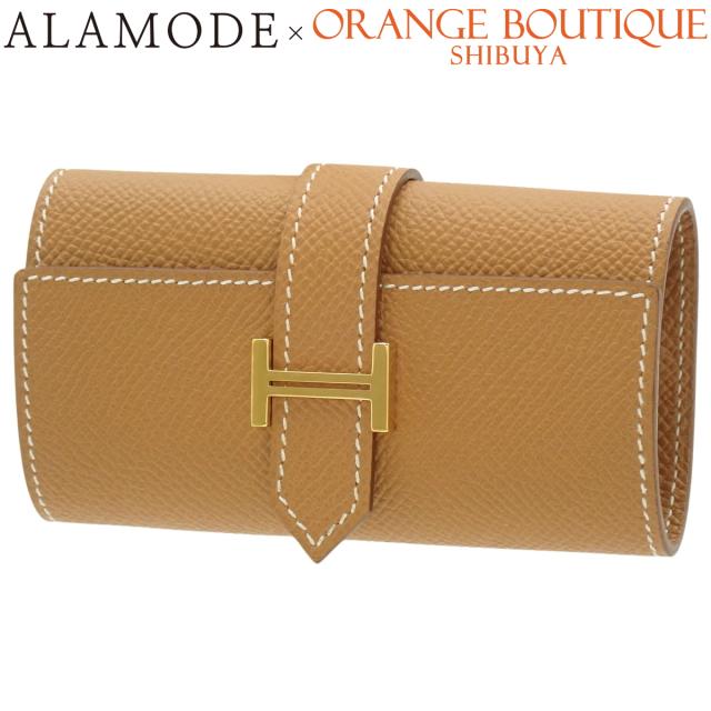 HERMES(エルメス) ベアン キーケース ゴールド ブラウン茶 ヴォーエプソン ゴールド金具 U刻印 キーケース/キーリング 4連 四連 小物 レディース 40802157413【中古】【アラモード】
