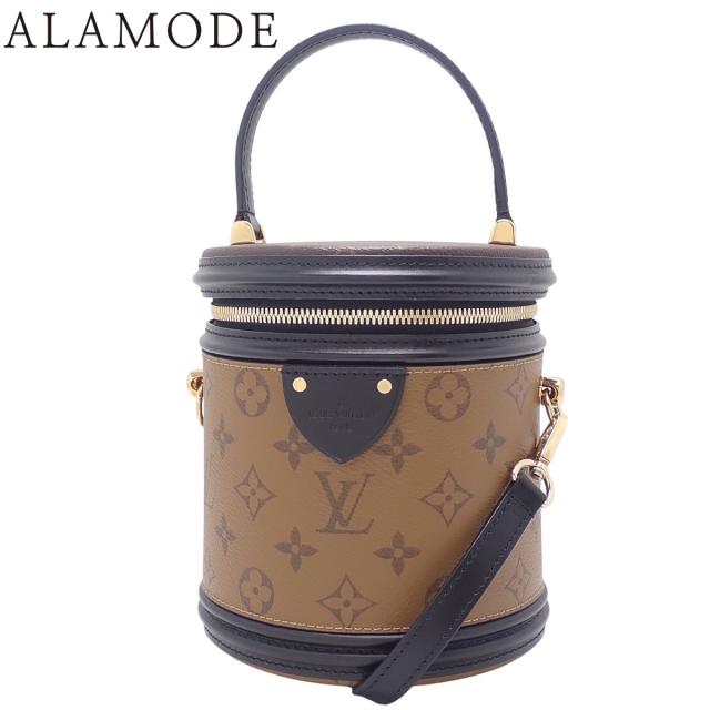 LOUIS VUITTON(ルイ・ヴィトン) モノグラム・リバース カンヌ ハンドバッグ 2WAY ショルダー 肩掛け バニティ モノグラムキャンバス カーフ モノグラム・リバース キャンバス ブラウン茶 ブラック黒 キャメル ゴールド金具 M43986 レディース 40802156635【アラモード】