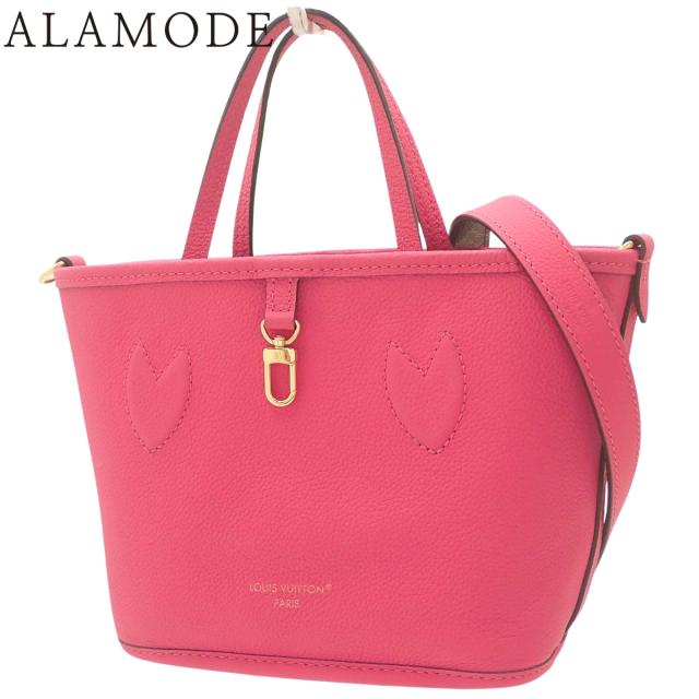 LOUIS VUITTON(ルイ・ヴィトン) ネヴァーフル・インサイドアウトBB ハンドバッグ リバーシブル 2WAY ショルダー ミニトート モノグラムキャンバス グレインレザー ローズポンディシェリ ピンク ブラウン茶 ゴールド金具 M12106 レディース 40802158059【中古】【アラモード】