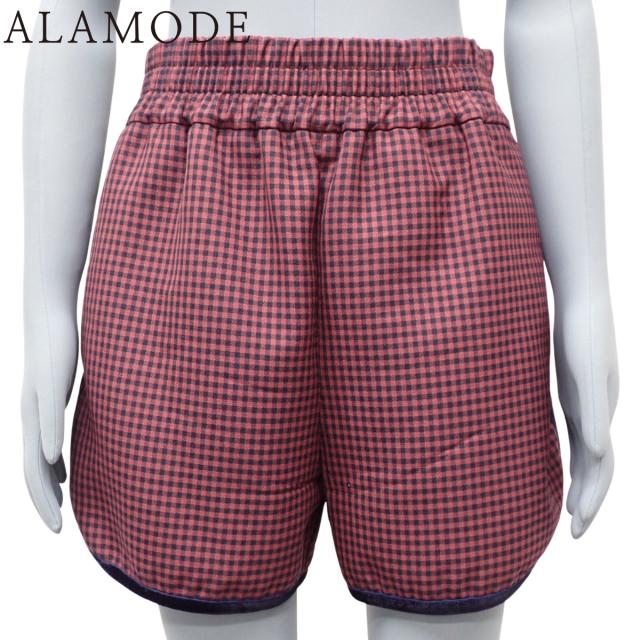 FENDI(フェンディ) ギンガムチェック ハーフパンツ パンツ 2020年 ボトムス アパレル 38 ウール ネイビー紺 レッド赤 FR6259 レディース 40802156564【中古】【アラモード】