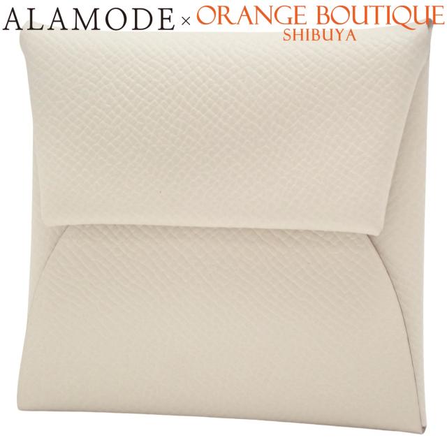 HERMES(エルメス) バスティア クレ アイボリー オフホワイトアイボリー ヴォーエプソン パラジウム金具 シルバー金具 W刻印 ケース パース ミニウォレット コンパクト財布 小物 レディース 40802158435【中古】【アラモード】