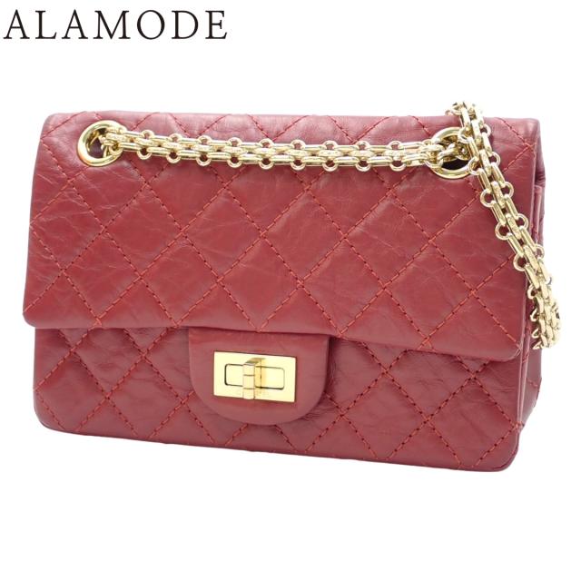 CHANEL(シャネル) 2.55/マトラッセ チェーンショルダーバッグ ショルダーバッグ 肩掛け 斜め掛け クロスボディ カーフ レッド赤 ゴールド金具 AS0874 レディース 40802158329【中古】【アラモード】