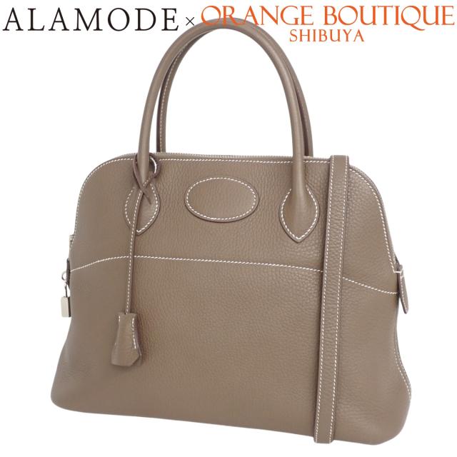 HERMES(エルメス) ボリード31 エトープ/エトゥープ グレージュ トリヨンクレマンス パラジウム金具 シルバー金具 C刻印 ハンドバッグ 2WAY ショルダー 肩掛け レディース 40802158408【中古】【アラモード】