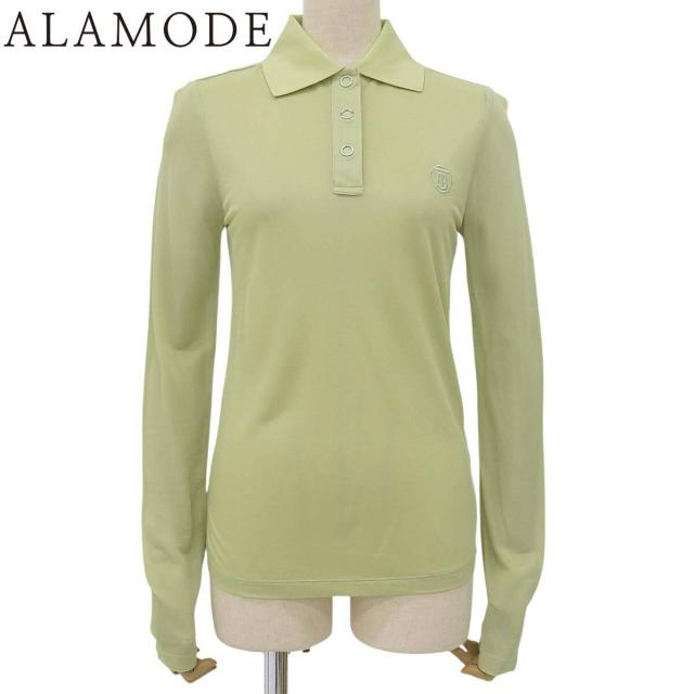 BURBERRY(バーバリー) TBロゴ ポロシャツ ポロシャツ 長袖 トップス アパレル XS レーヨン 黄緑 8041065 レディース 40802155212【中古】【アラモード】