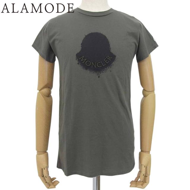 MONCLER(モンクレール) ロゴ Tシャツ Tシャツ 2021年 半袖 トップス アパレル 14 コットン カーキ ブラック黒 H19548C00016 83907 キッズ 40802156618【中古】【アラモード】