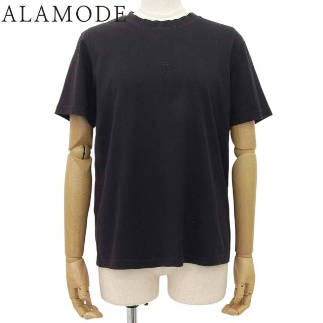 BURBERRY(バーバリー) モノグラムモチーフ Tシャツ Tシャツ 半袖 トップス アパレル ロゴ刺繍 S コットン ブラック黒 8017121 メンズ 40802156617【中古】【アラモード】