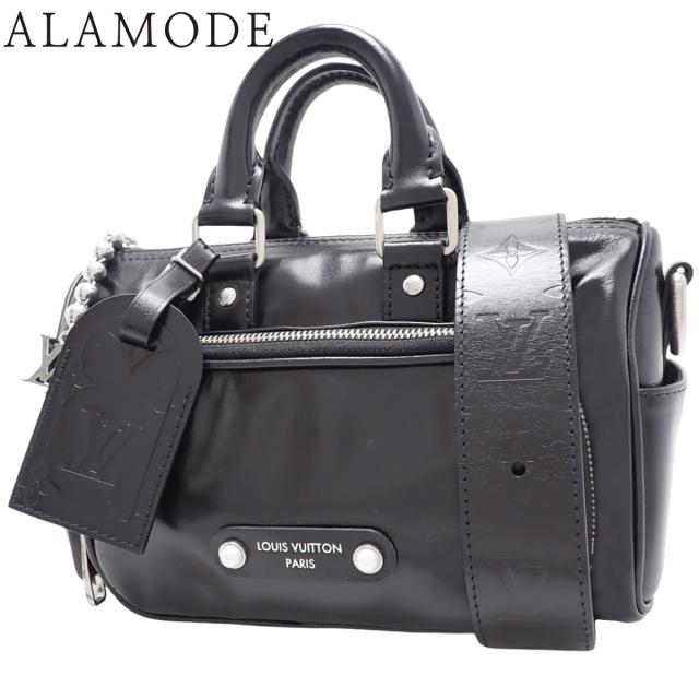 LOUIS VUITTON(ルイ・ヴィトン) キーポル キーポル・カーゴ バンドリエール25 ハンドバッグ 2WAY ショルダー 肩掛け 斜め掛け カーフ ブラック黒 シルバー金具 M13988 メンズ 40802155869【中古】【アラモード】