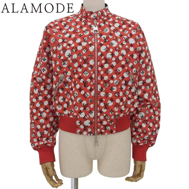 LOUIS VUITTON(ルイ・ヴィトン) モノグラム LV×YK リバーシブル ボンバージャケット ジャケット 2023年 RW231J 草間彌生コレクション コラボ インフィニティドット アパレル  34 コットン レッド赤 ブラック黒 ホワイト白 1AB7S6 レディース 40802155472【アラモード】