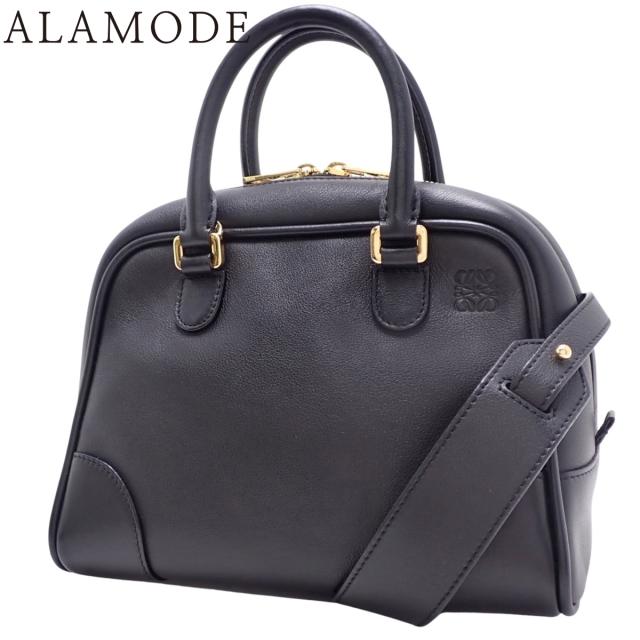 LOEWE(ロエベ) アマソナ23 ハンドバッグ 2WAY ショルダー 肩掛け 斜め掛け カーフ ブラック黒 ゴールド金具 レディース 40802154713【中古】【アラモード】