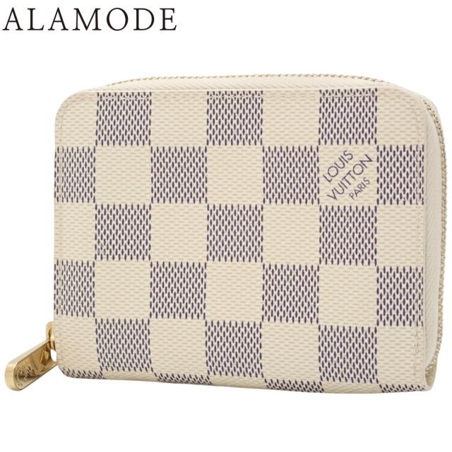 LOUIS VUITTON(ルイ・ヴィトン) ダミエ・アズール ジッピー・パース ケース ラウンドファスナー ジップアラウンド ミニ財布 カードケース ダミエアズールキャンバス アイボリー ゴールド金具 N63069 レディース 40802158448【中古】【アラモード】