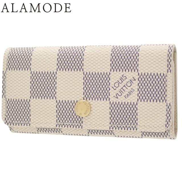 LOUIS VUITTON(ルイ・ヴィトン) ダミエ・アズール ミュルティクレ4 キーケース/キーリング 4連 四連 小物 ダミエアズールキャンバス アイボリー ゴールド金具 N60020 レディース 40802160025【中古】【アラモード】