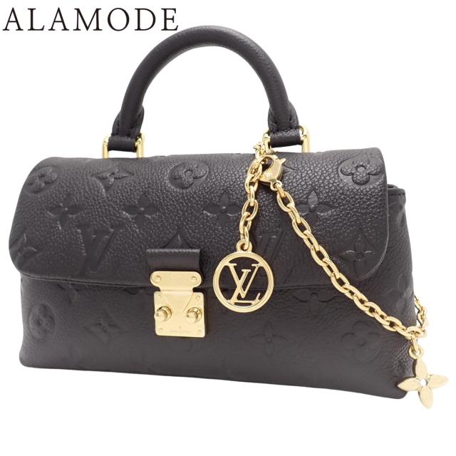 LOUIS VUITTON(ルイ・ヴィトン) モノグラム・アンプラント ナノマドレーヌ ハンドバッグ 2WAY 肩掛け ミニバッグ チェーンショルダー モノグラムアンプラント ノワール ブラック黒 ゴールド金具 M12144 レディース 40802162953【中古】【アラモード】