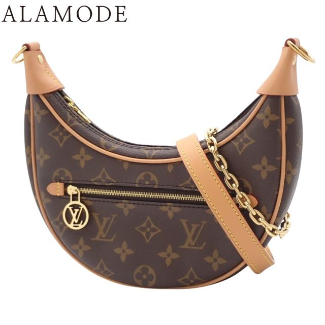 LOUIS VUITTON(ルイ・ヴィトン) モノグラム ループ ショルダーバッグ 肩掛け ハンドバッグ 半月型 モノグラムキャンバス ブラウン茶 ゴールド金具 M81098 レディース 40802161715【中古】【アラモード】